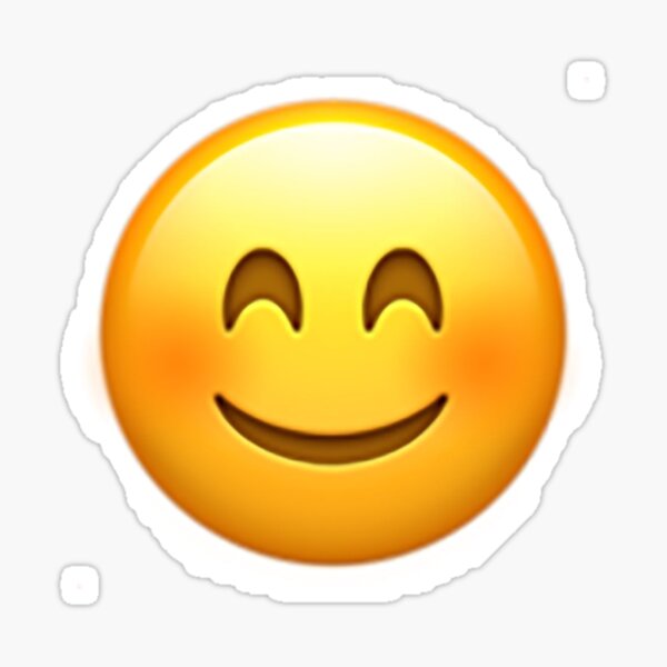"Content Smiley Emoji" Sticker for Sale by FierceMinds | Redbubble