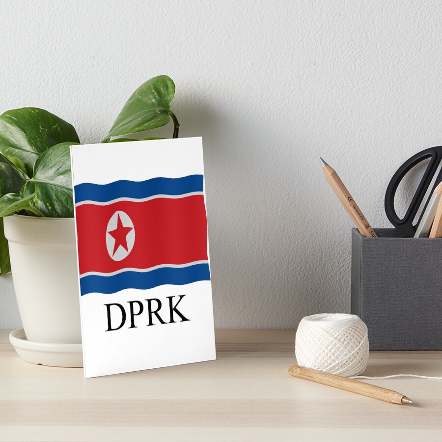 "DPRK flag" Art Board Print by stuwdamdorp | Redbubble