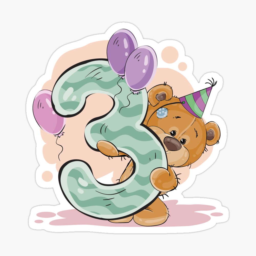 3 December Birthday Clipart