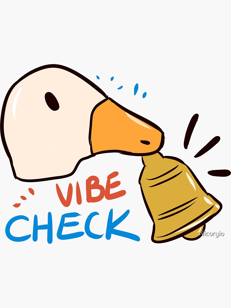 "vibe check!" Sticker for Sale by Nicoryio | Redbubble