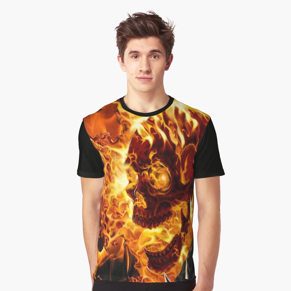 "Ghost rider fire" T-shirt for Sale by Varselly | Redbubble | ghost ...