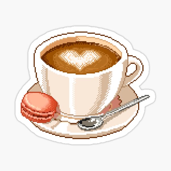 "Kawaii Kafe Latte" Sticker for Sale by ScarletDestiney | Redbubble