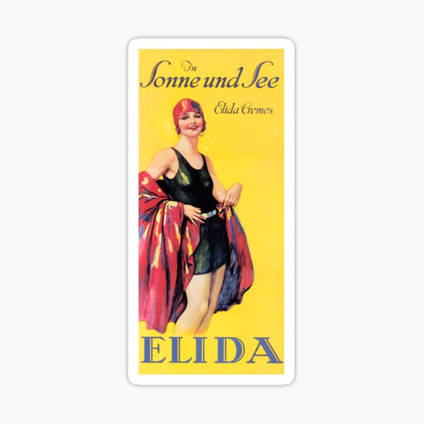 "ELIDA CREMES Beauty Lotion Cosmetic Cream Vintage Advertising In Sonne ...