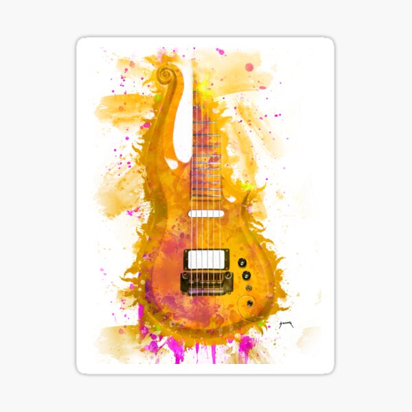 "Prince's cloud electric guitar" Sticker for Sale by popcultposters1 ...
