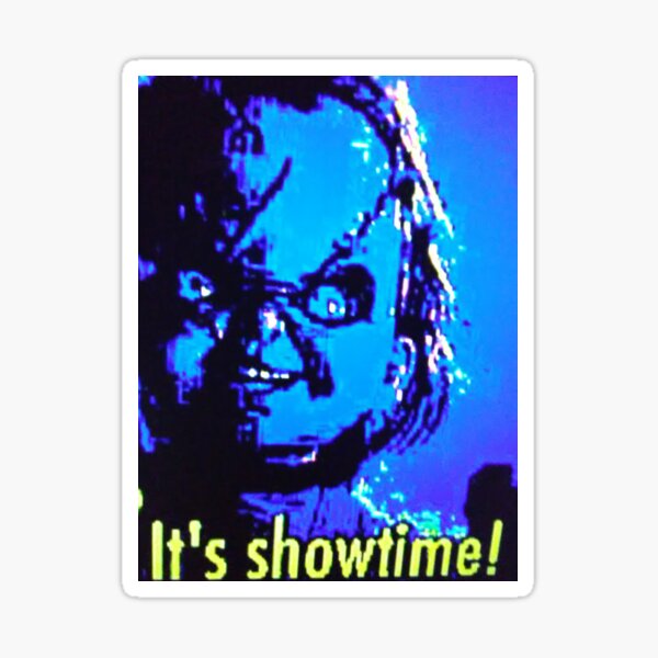 "IT'S SHOW TIME!" Sticker for Sale by Bugeyedart | Redbubble