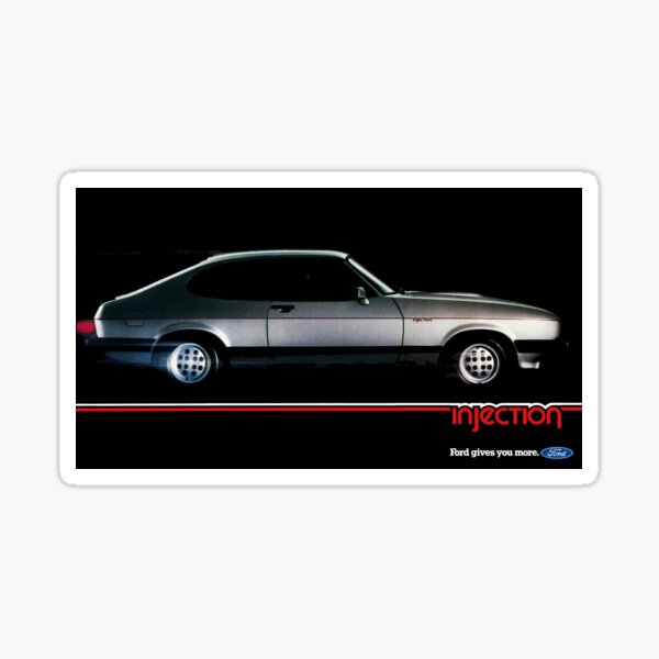 "FORD CAPRI 2.8i" Sticker for Sale by ThrowbackMotors | Redbubble