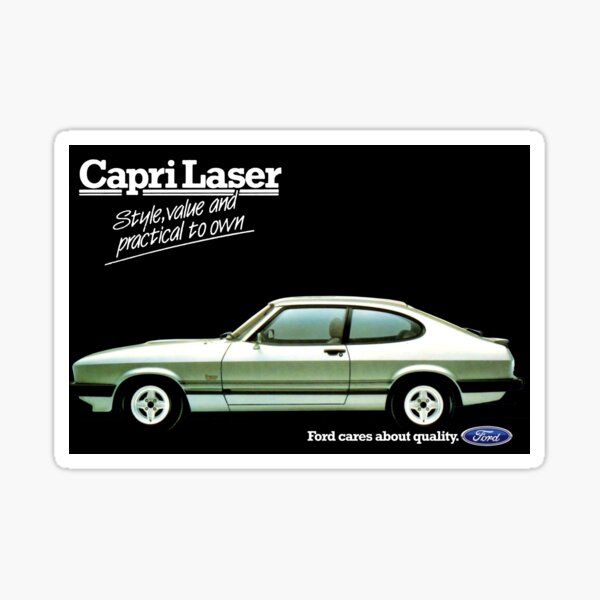 "FORD CAPRI" Sticker by ThrowbackMotors | Redbubble