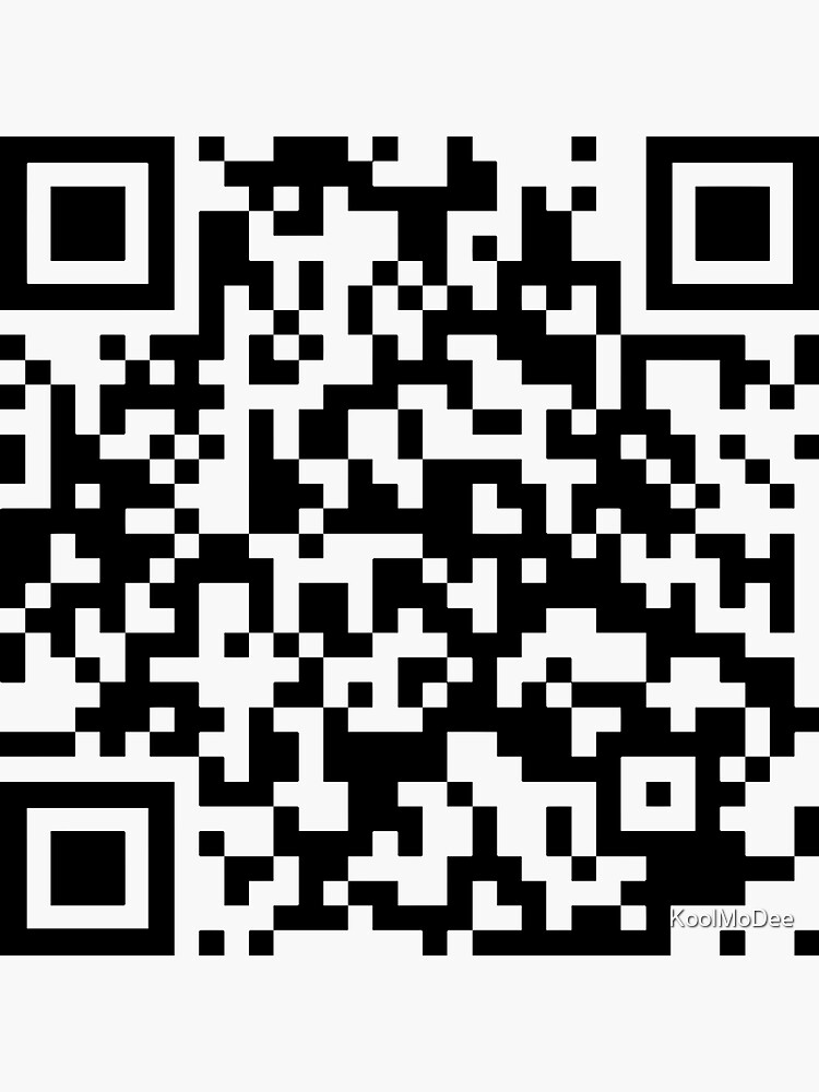 "Rick Roll QR Code Meme" Sticker for Sale by KoolMoDee | Redbubble