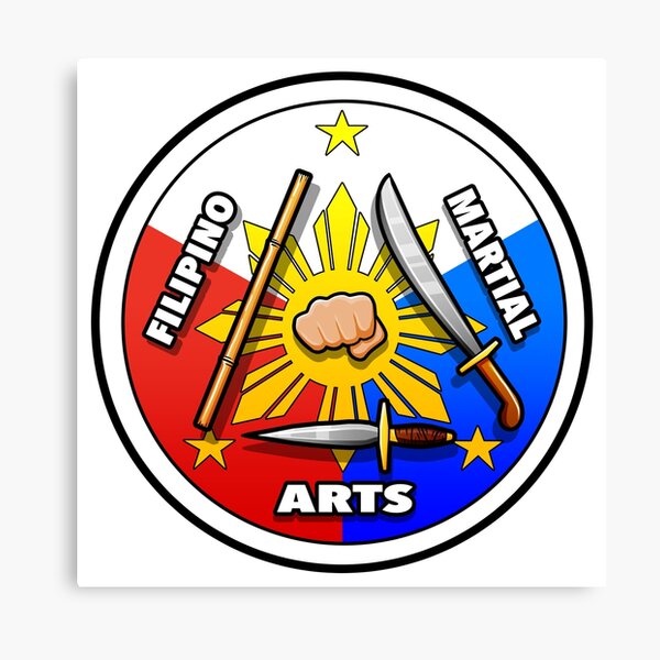 "Filipino Martial Arts Logo (classic Filipino Flag style)" Canvas Print ...