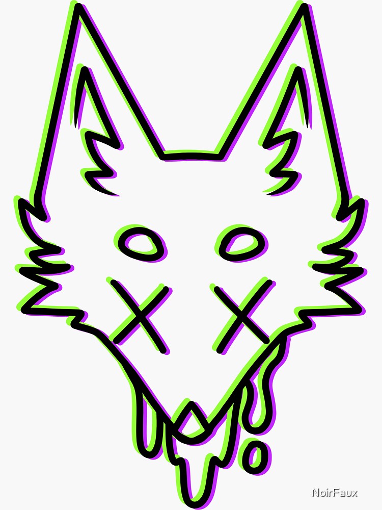 "D34D FAWX" Sticker for Sale by NoirFaux | Redbubble