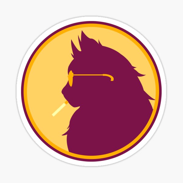 "Funny and Smooth Retro Smoking Cat" Sticker by benjamintorres | Redbubble