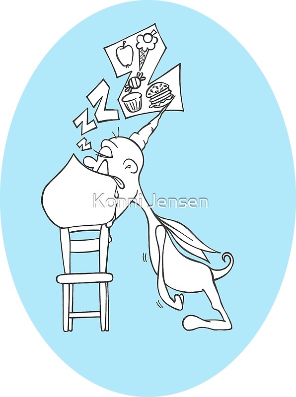 "Bored Hungry" by Konni Jensen | Redbubble