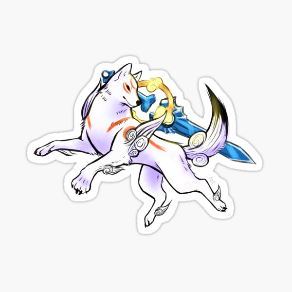 "Okami Amaterasu Tsumugari Divine Instrument" Sticker by NikoleMurphy ...