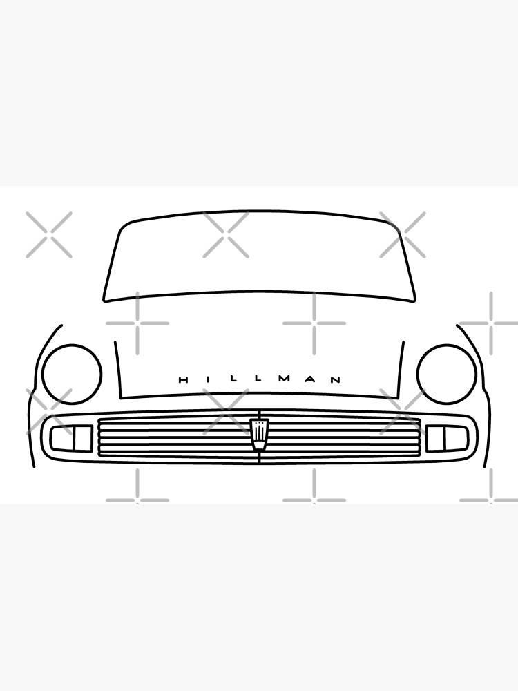 "Hillman Minx Series VI classic car outline graphic (black)" Art Print ...