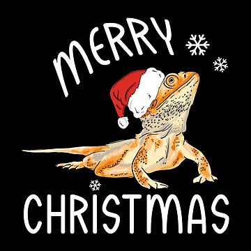 "Cool Lizard Reptile with Christmas Hat" Sticker for Sale by ...