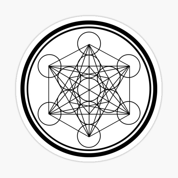 "METATRON'S CUBE" Sticker for Sale by soroush-r | Redbubble