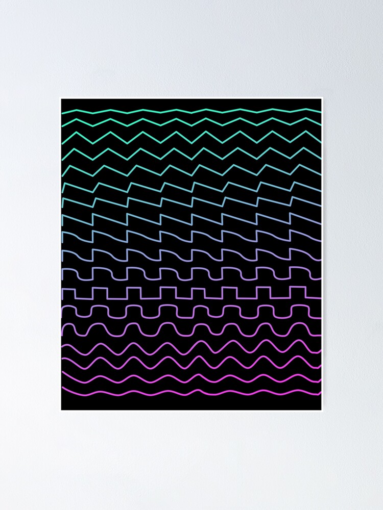 Synthesizer Waveforms Poster By Mewzeek T Redbubble