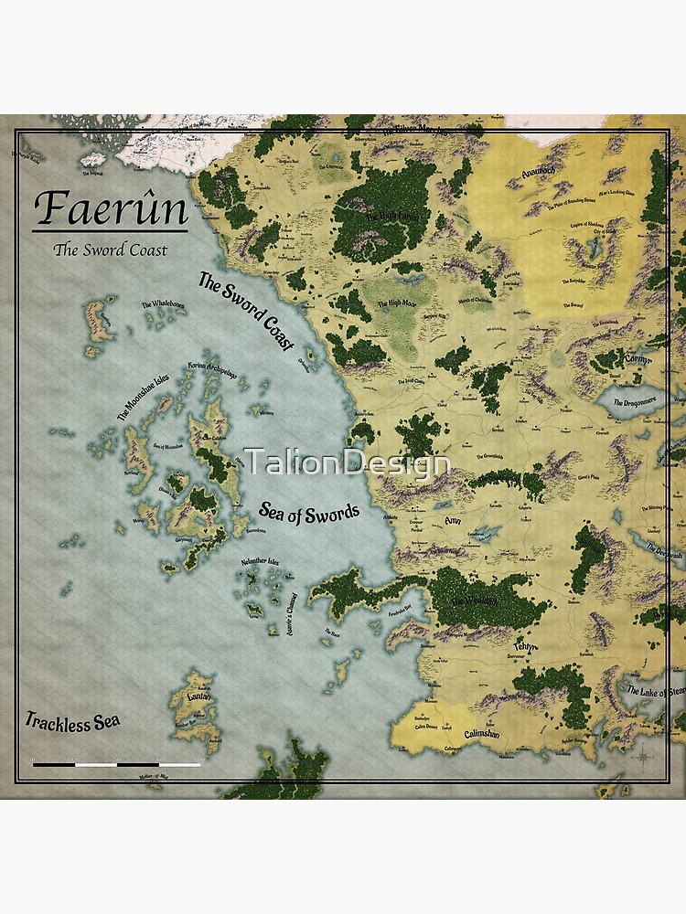 "The Sword Coast" Poster by TalionDesign | Redbubble