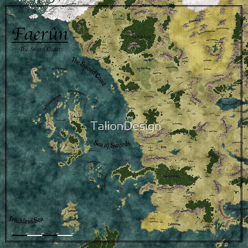 "The Sword Coast" by TalionDesign | Redbubble