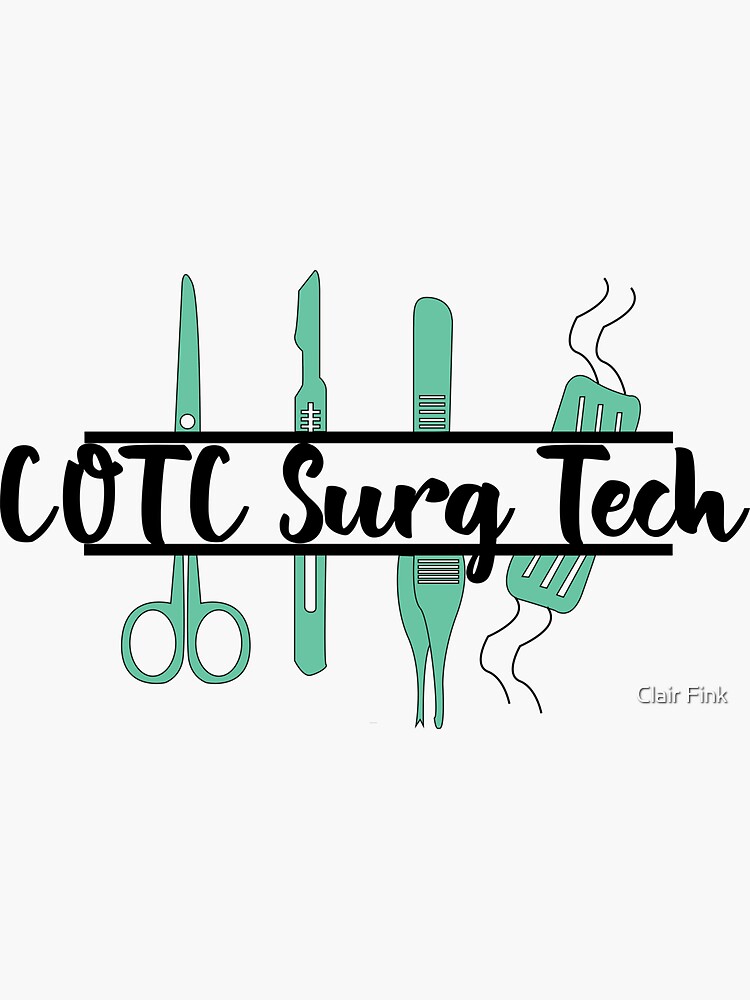 "Surg Tech" Sticker for Sale by cfink12 | Redbubble