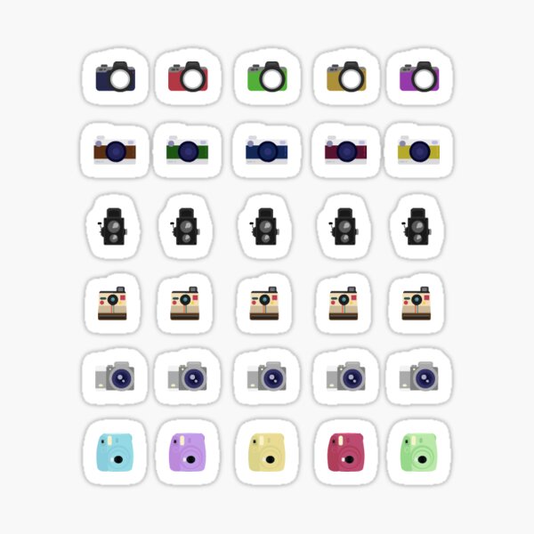"Cameras For Your Camera" Sticker by Harajukbox | Redbubble