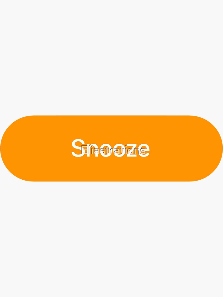 "Snooze Button Alarm" Sticker for Sale by Eliastrations | Redbubble