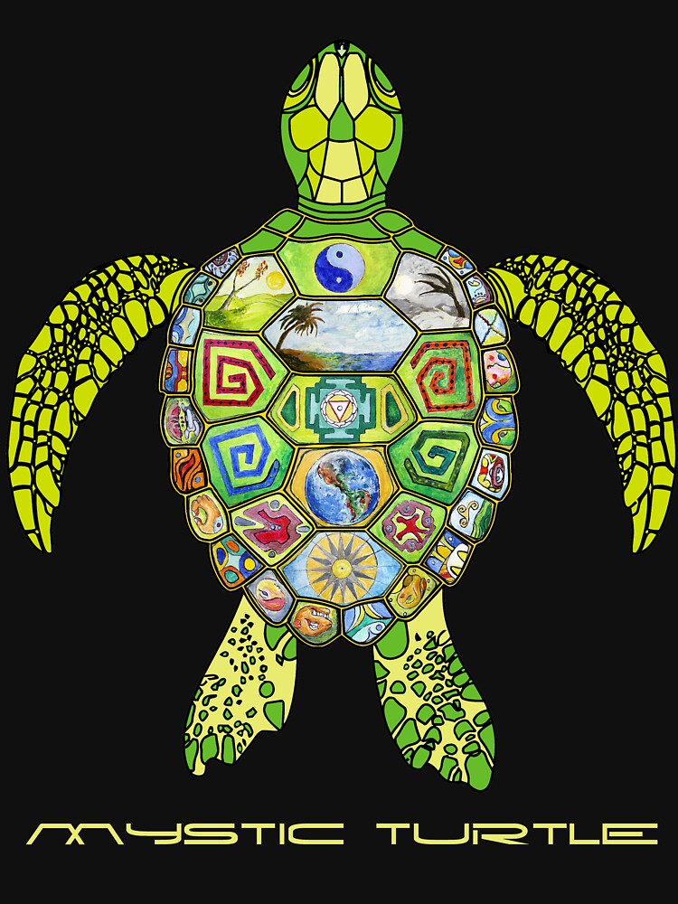 "Mystic Turtle & 13 moons" T-shirt for Sale by carlindesign | Redbubble ...