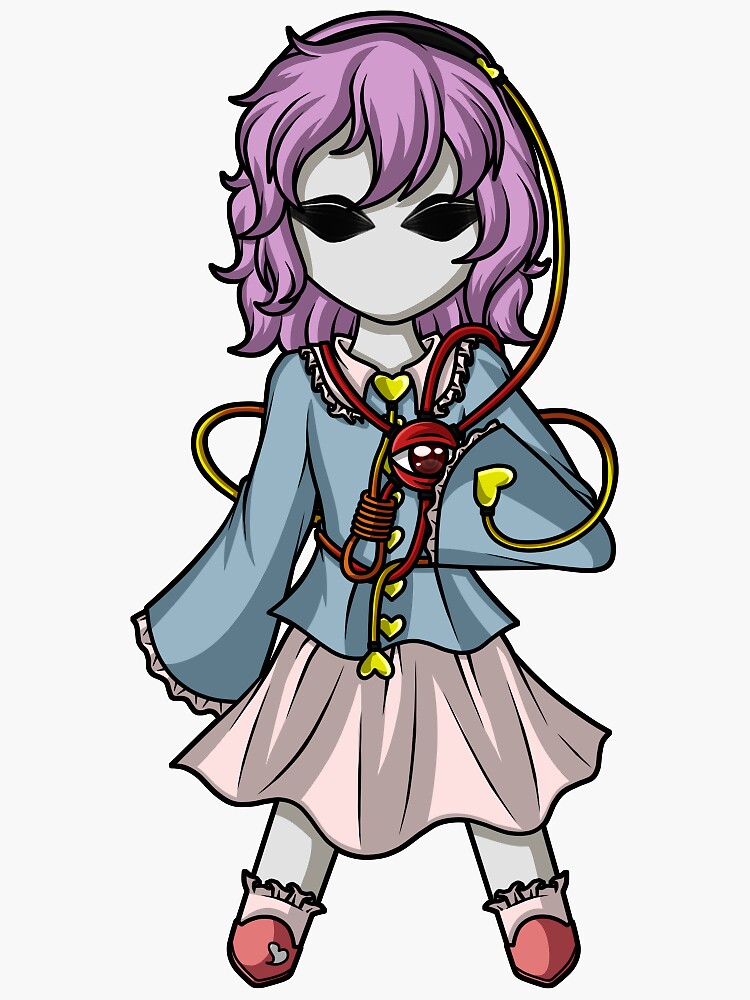 "Satori Komeiji Chibi" Sticker for Sale by DJ-Dusk | Redbubble