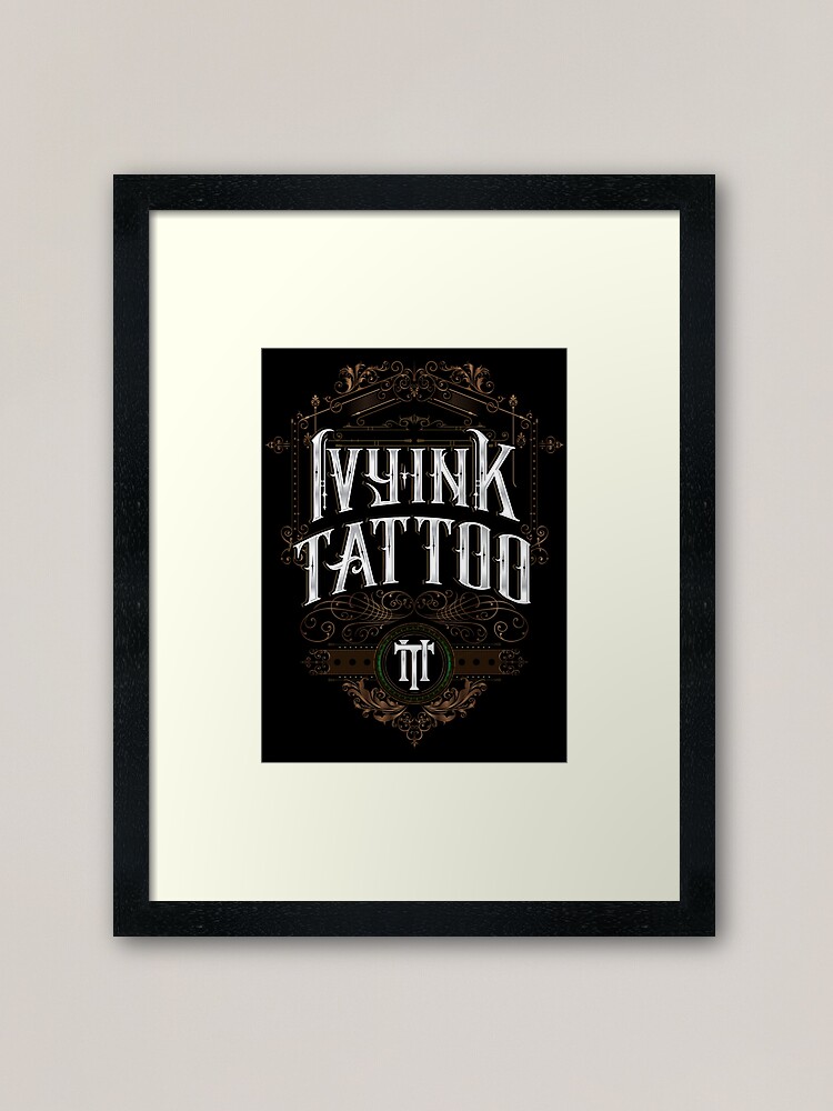 "Ivy Ink Tattoo Logo" Framed Art Print for Sale by AlexIvyArt | Redbubble