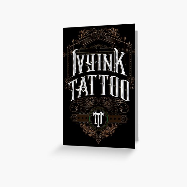 "Ivy Ink Tattoo Logo" Greeting Card by AlexIvyArt | Redbubble