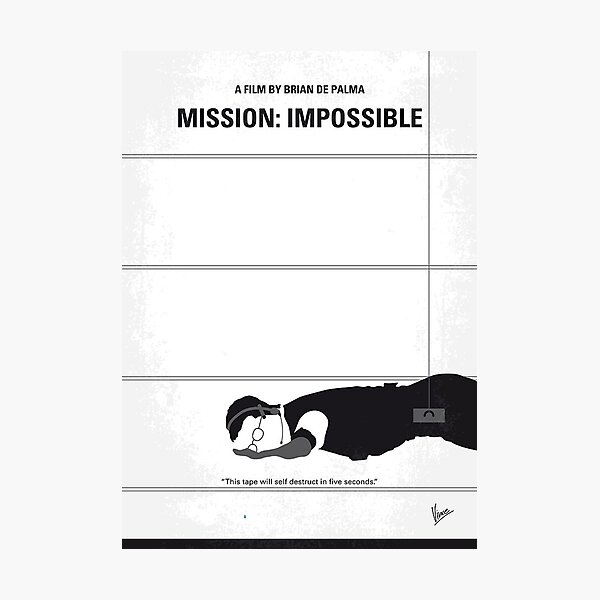 "No583- Mission Impossible minimal movie poster " Photographic Print ...