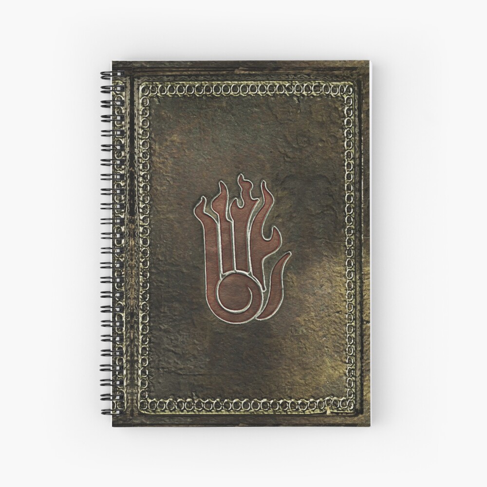 "Skyrim Destruction Spell Tome" Spiral Notebook for Sale by wildtribe ...