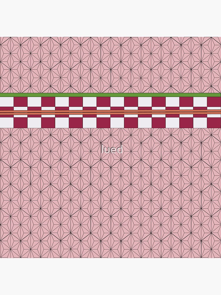 "Nezuko pattern V2" Sticker by lued | Redbubble