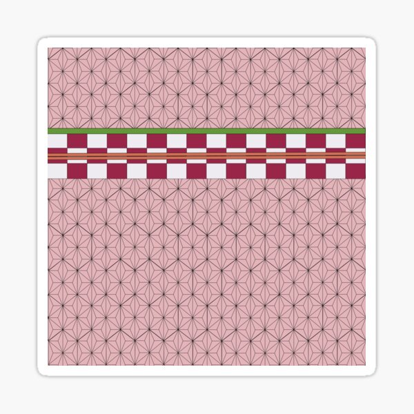 "Nezuko pattern V2" Sticker by lued | Redbubble