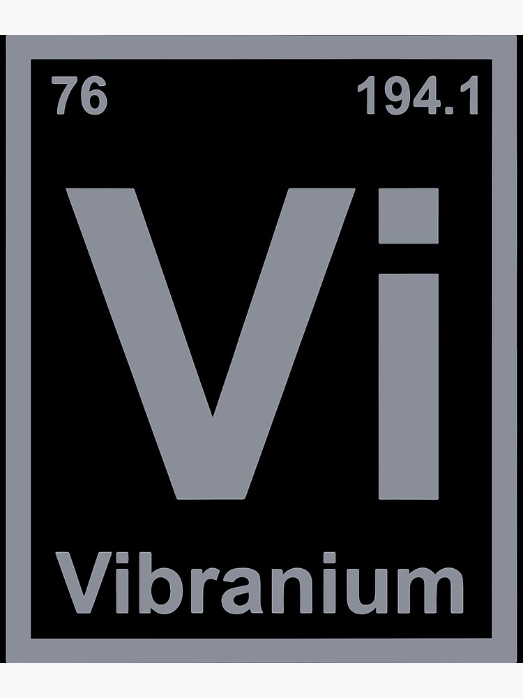 "Marvel Periodic Element Vibranium Science" Poster by CerysHayward ...
