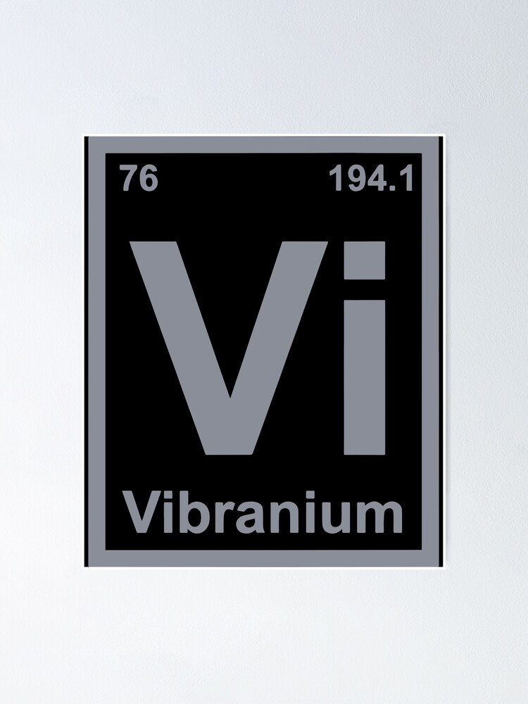 "Marvel Periodic Element Vibranium Science" Poster by CerysHayward ...