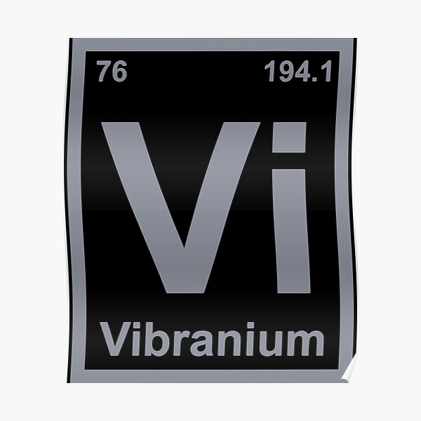 "Marvel Periodic Element Vibranium Science" Poster by CerysHayward ...
