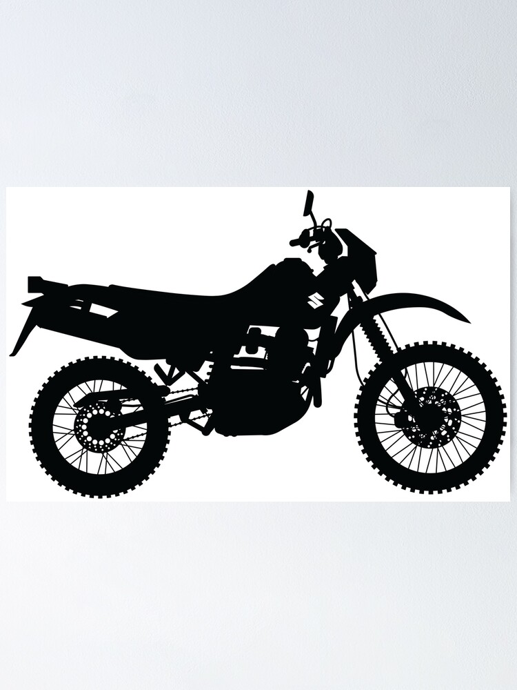 "DR650 Motorcycle Silhouette - Black" Poster for Sale by StudioFloyd ...