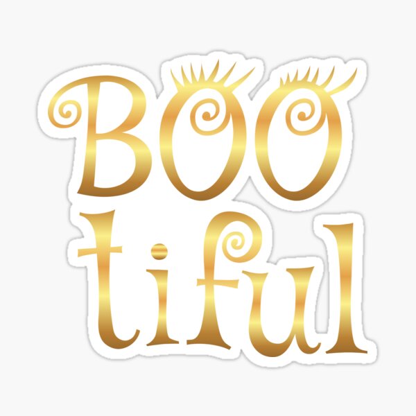 "Happy Halloween Bootiful Scary Clipart Invite" Sticker for Sale by ...
