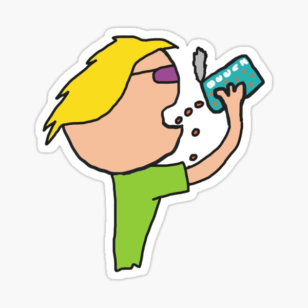 "Eat Beans" Sticker for Sale by Mark-Ewbie | Redbubble