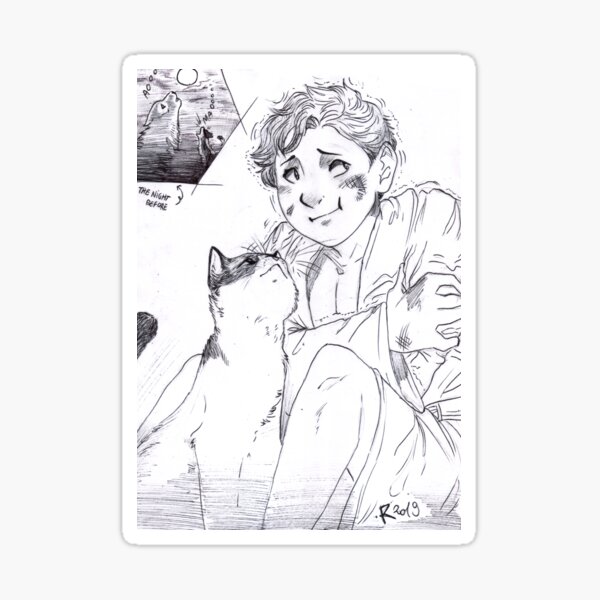 "Inktober 2019 - Shivering lycan boy" Sticker for Sale by Furiarossa ...