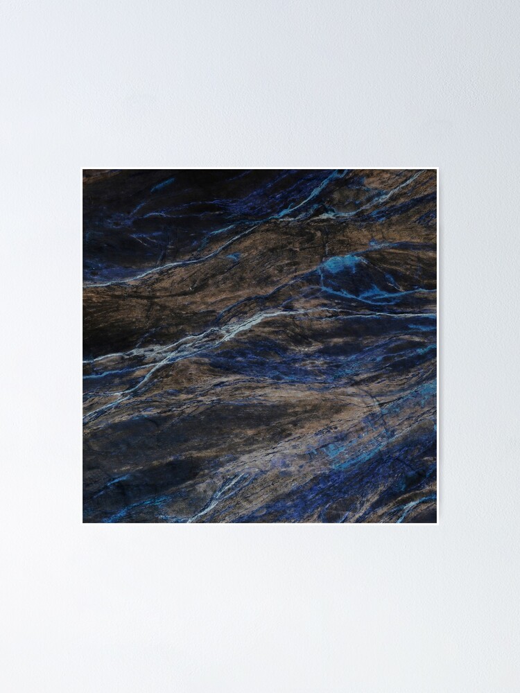 "Dark Blue Marble " Poster for Sale by MysticMarble | Redbubble