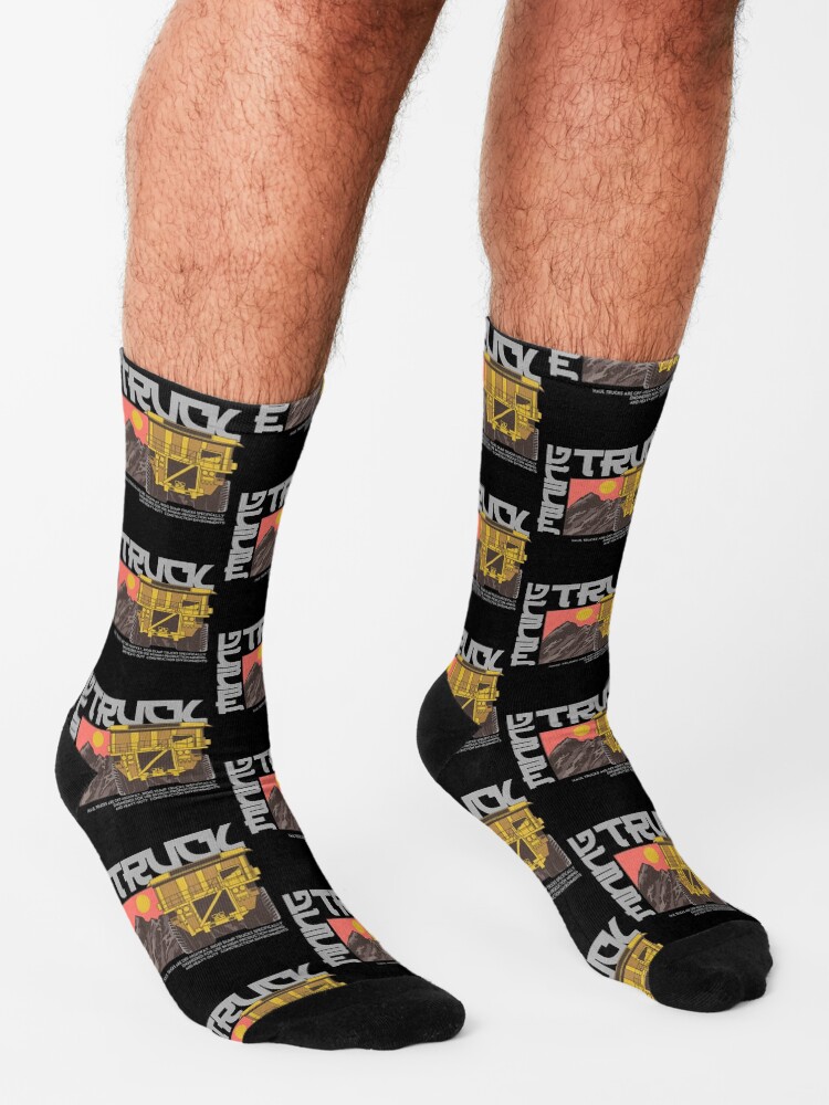 "The world’s biggest mining dump trucks" Socks by damnoverload | Redbubble