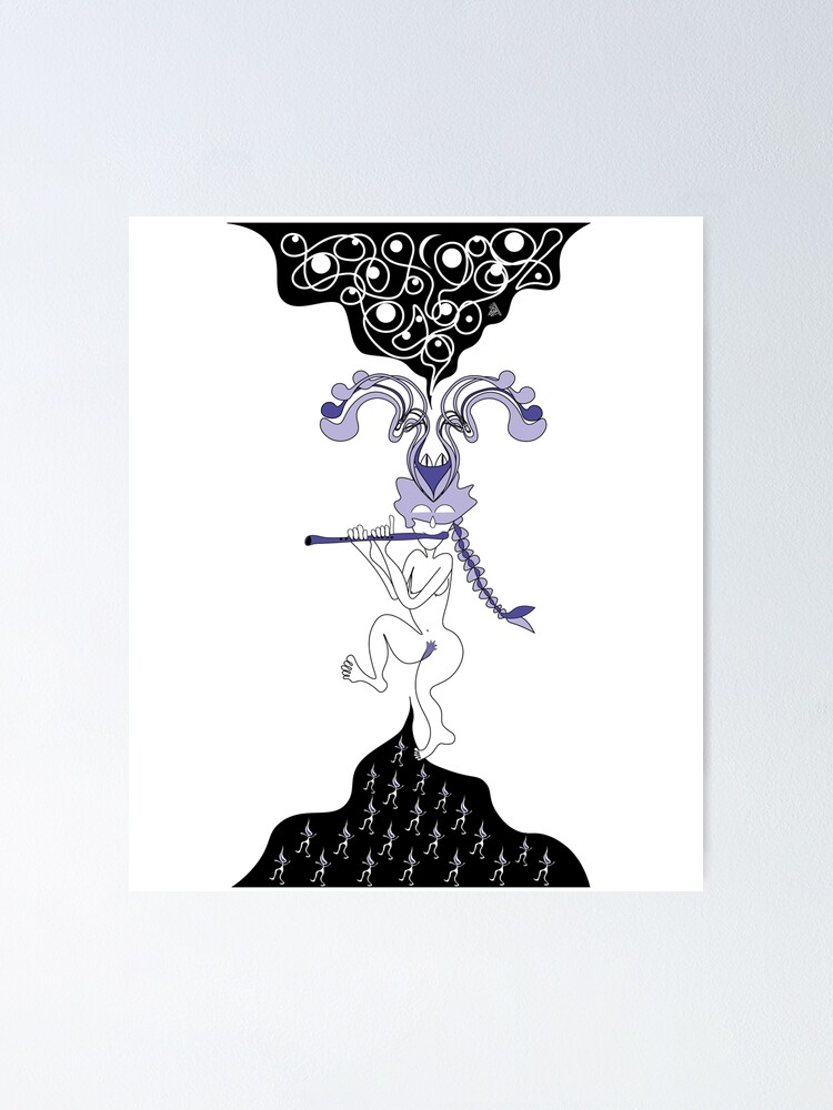 "Archetype of the Chamana on its Waning Moon" Poster by Vinyet | Redbubble