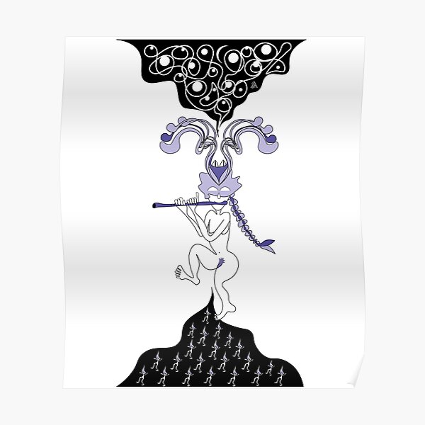 "Archetype of the Chamana on its Waning Moon" Poster by Vinyet | Redbubble