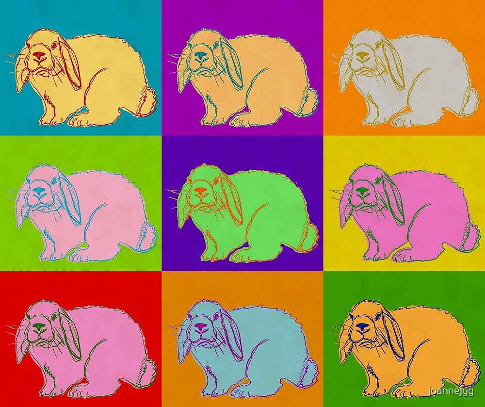 "Lop Rabbit, Popart, Holland Lop, Mini Lop, French Lop, Retro, 70s ...