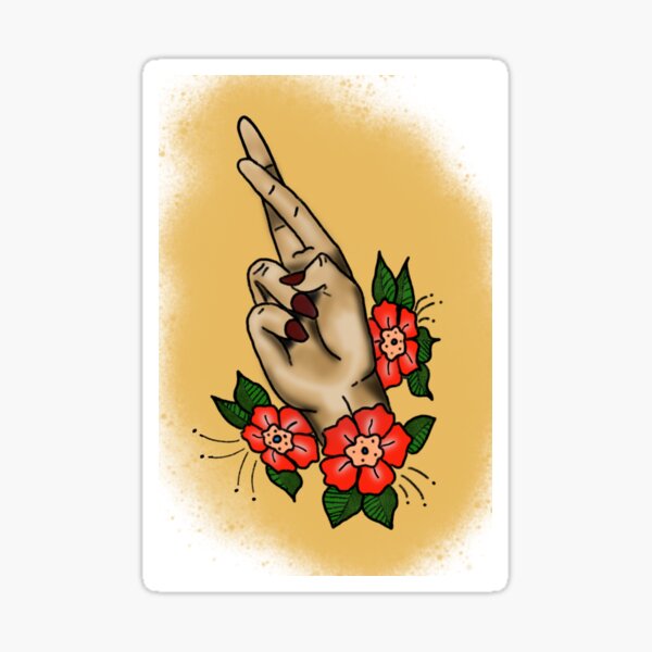 "Fingers Crossed" Sticker by Naysay3rr | Redbubble