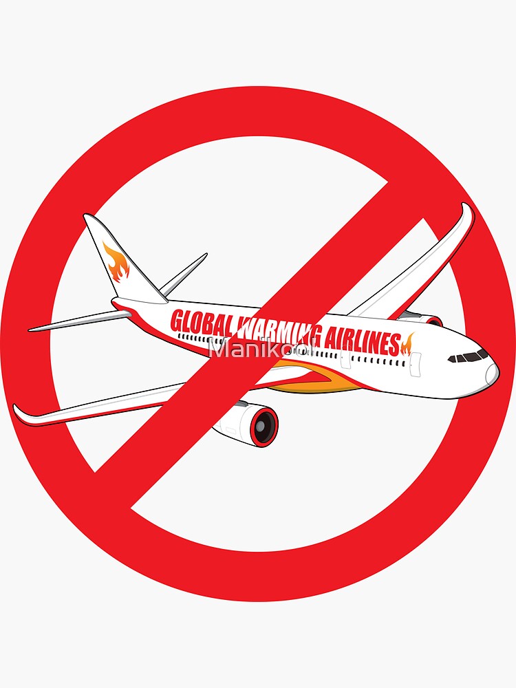 "Flight shame - Flygskam" Sticker by Manikool | Redbubble