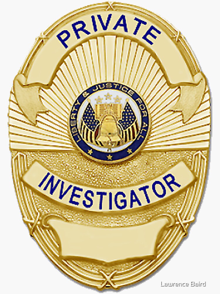 "Private Eye Badge" Sticker for Sale by lawrencebaird | Redbubble
