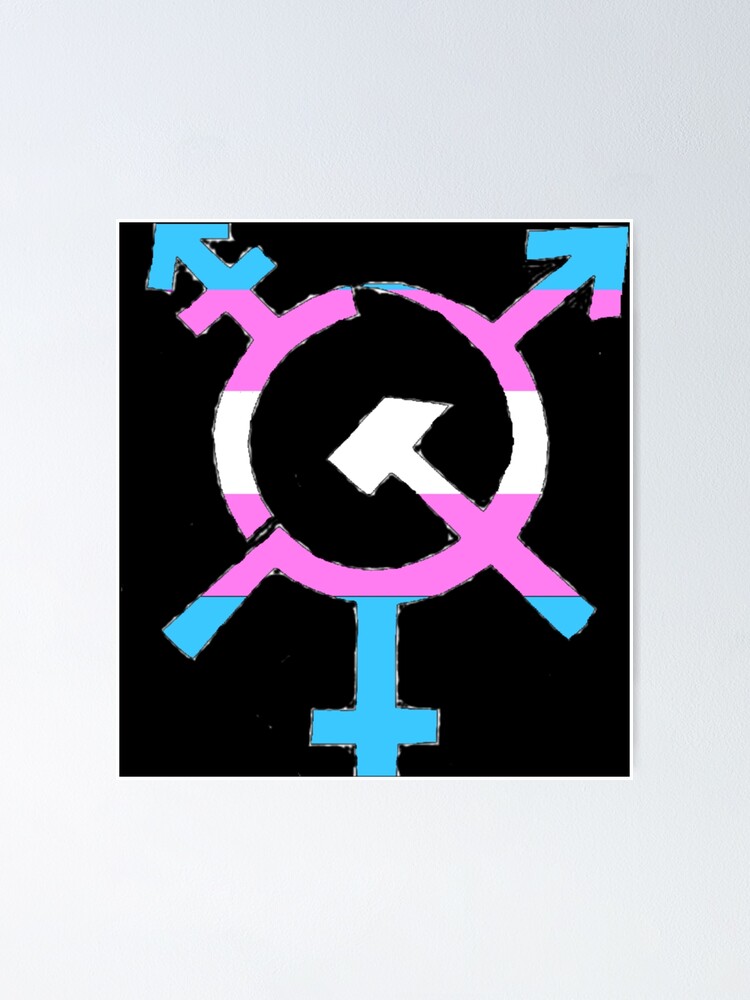 "Trans Communist Symbol" Poster for Sale by Inclusivitees | Redbubble